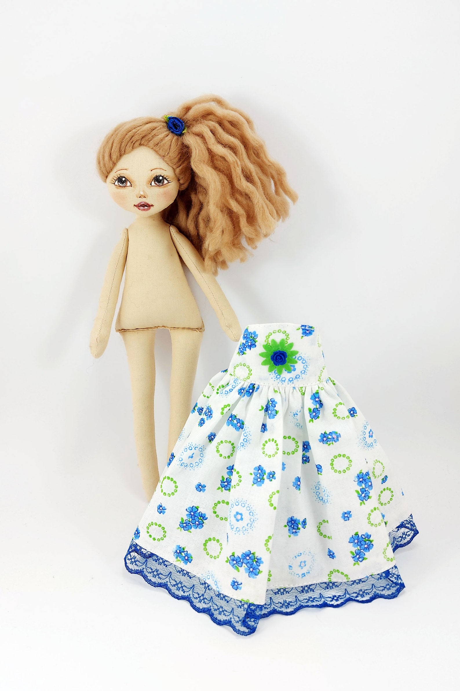 Little Textile Doll 12 Fairy Rag Doll Handmade Small | Etsy