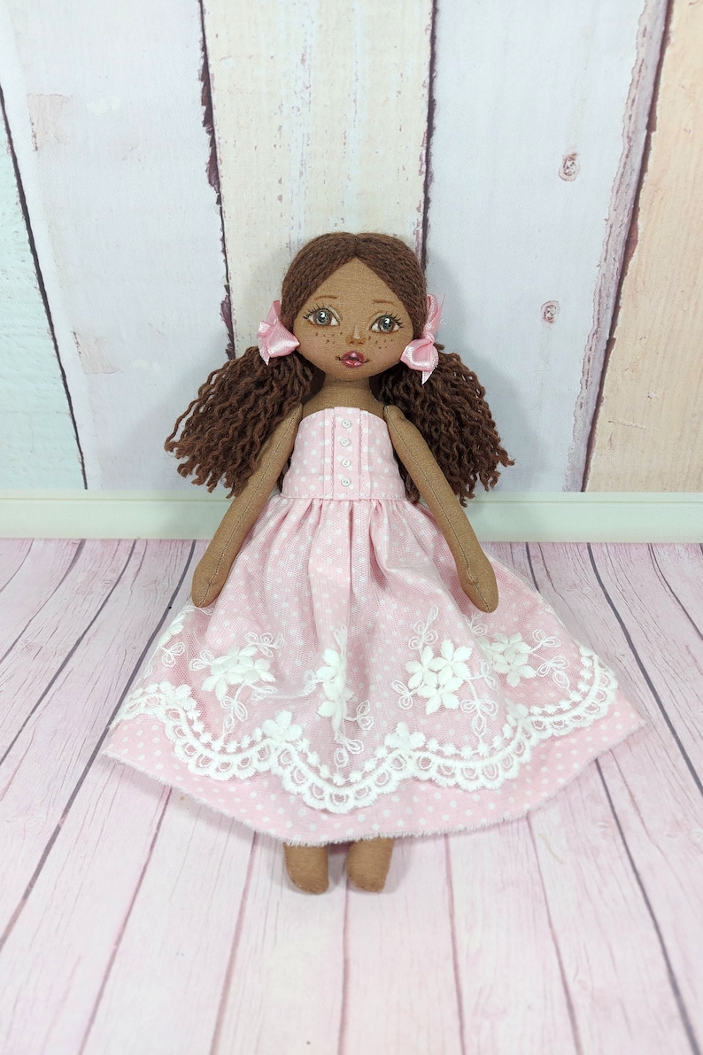 Handmade Rag Doll Made of Black Fabric Decorative Doll - Etsy