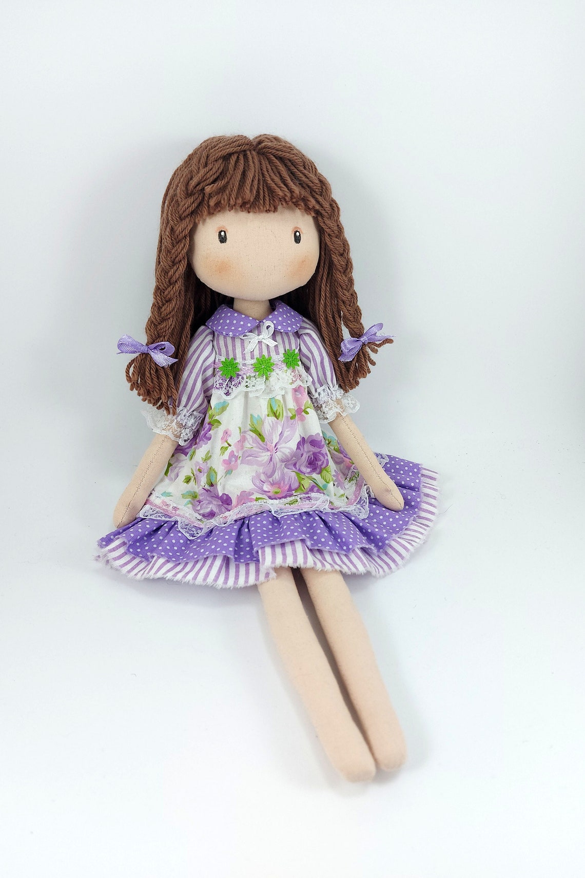 Rag Doll Fairy 15 Inches With Long White Hair Rag Doll - Etsy