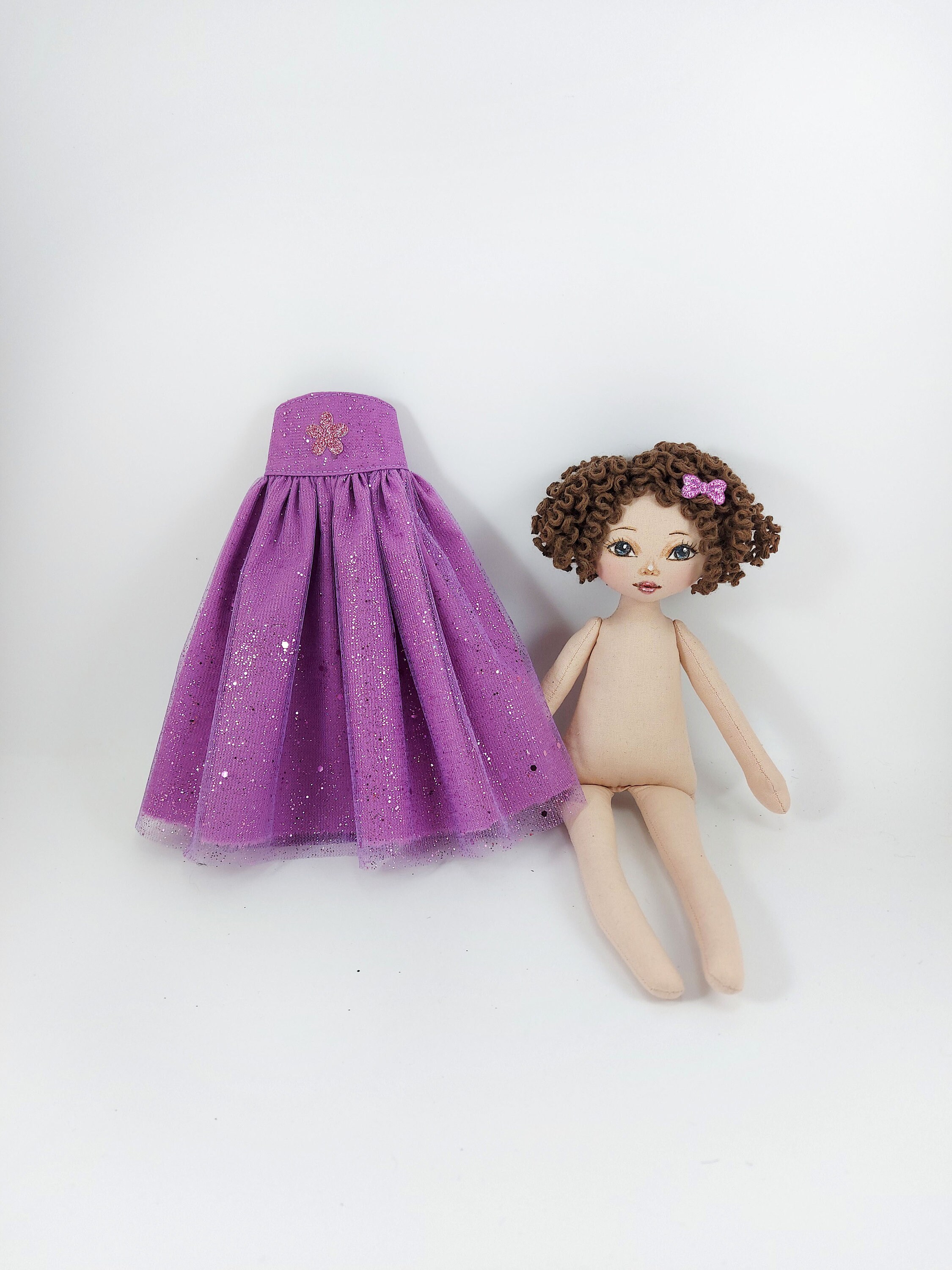 White Little Rag Doll Princess Colorful Dollstilda Doll - Etsy