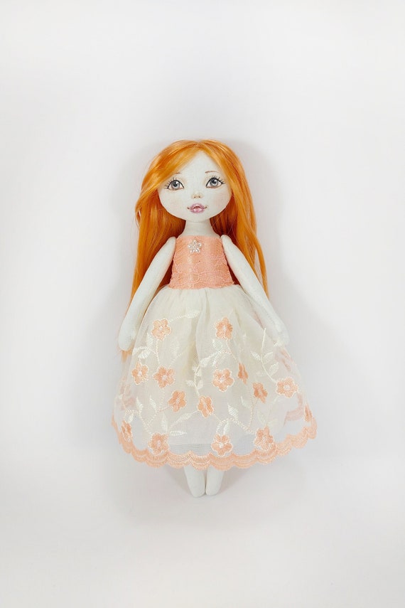 Handmade Rag Doll Princess in a Pink Dress Small Soft Doll - Etsy