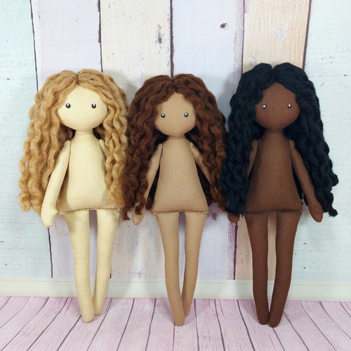 Little 12 Stuffed Rag Doll Without Clothes Handmade Rag - Etsy