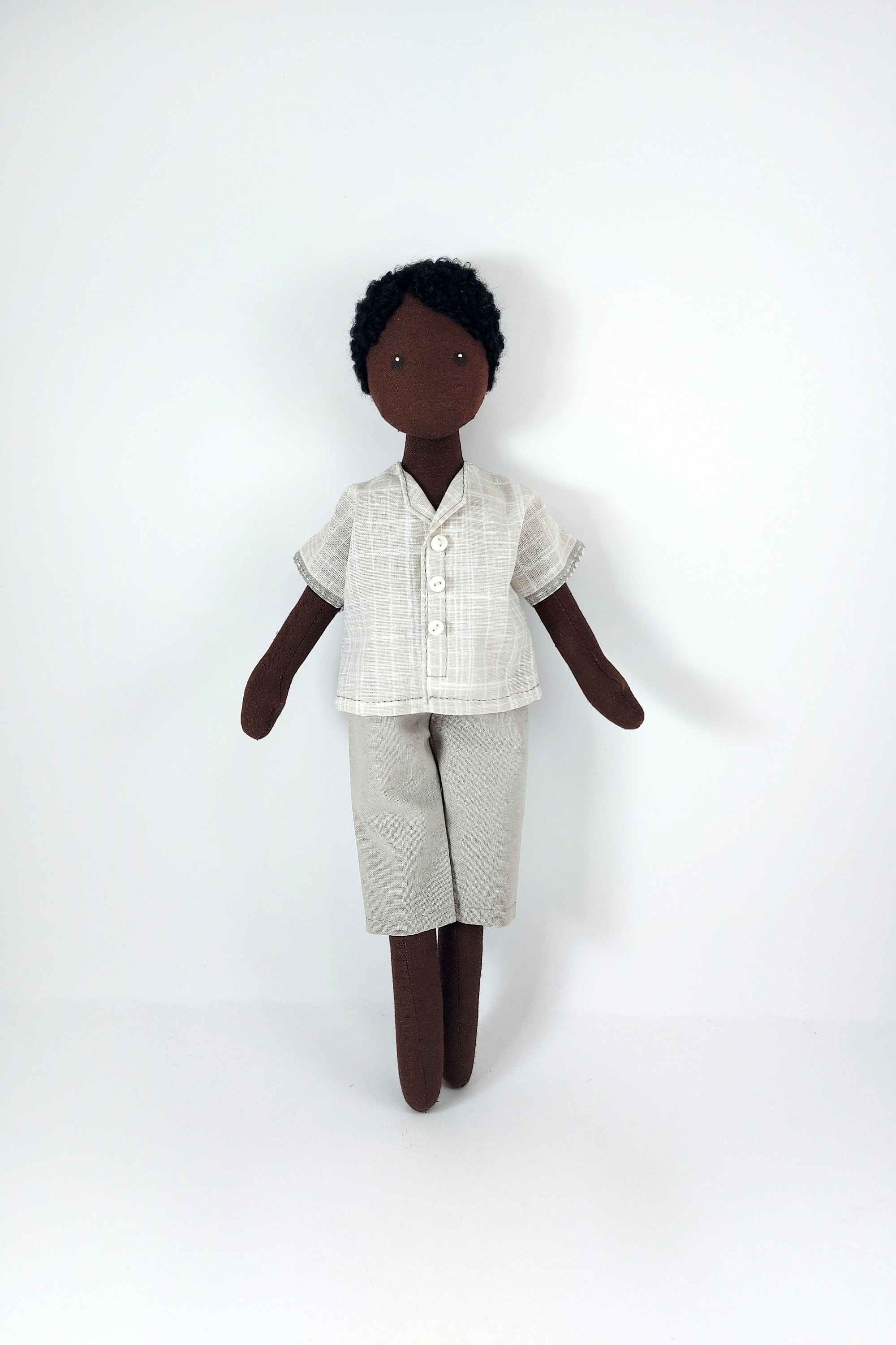 Doll Boy Rag Doll Rag Black Doll Boy Textile Soft Doll Small - Etsy
