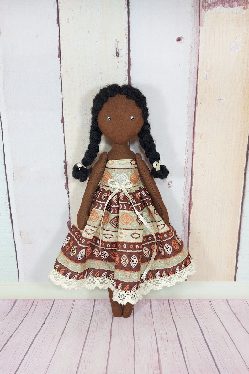 Black Doll African Doll Rag Angel Doll Small Soft Doll - Etsy