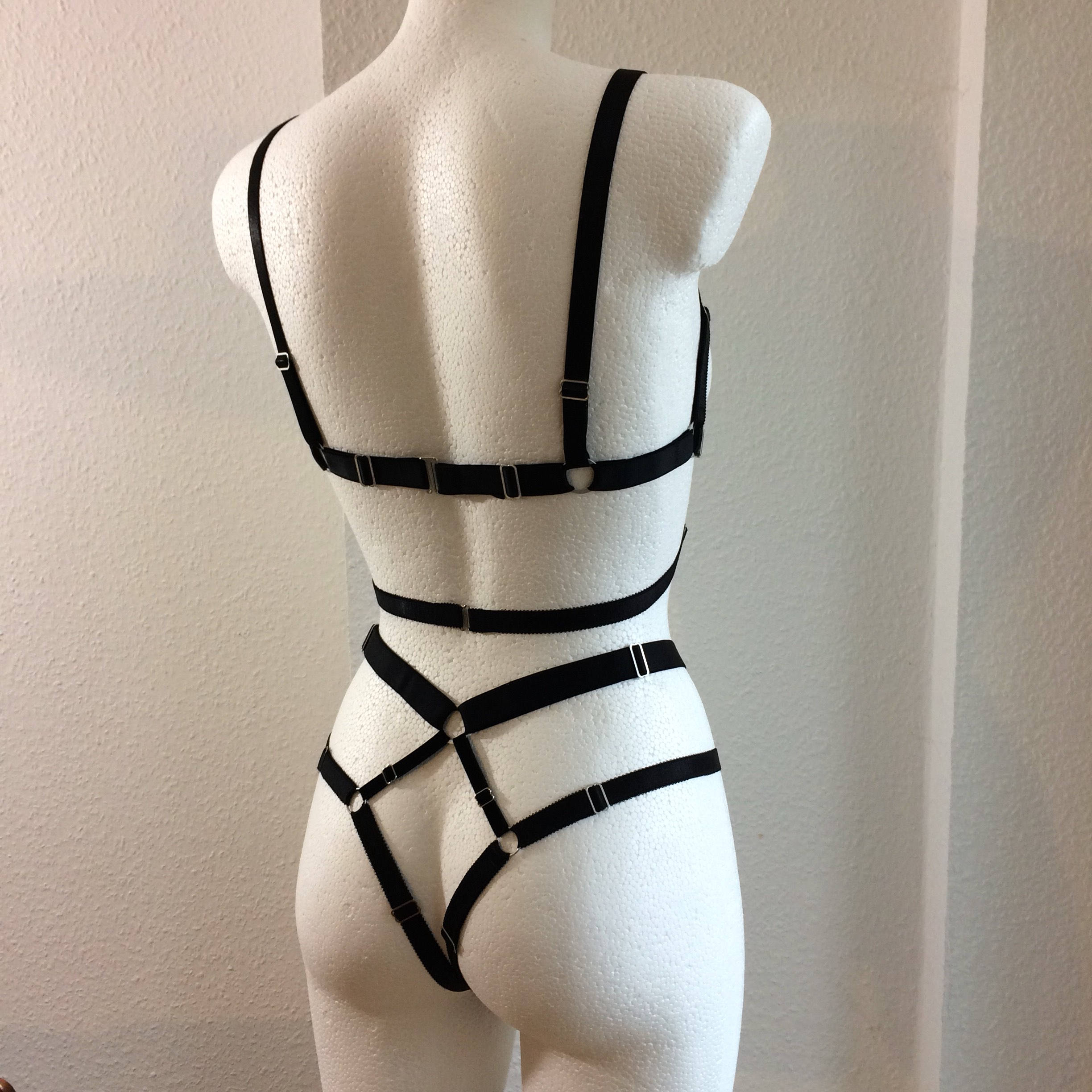 Harness Lingerie Set Full Body Harness Bdsm Lingerie Etsy