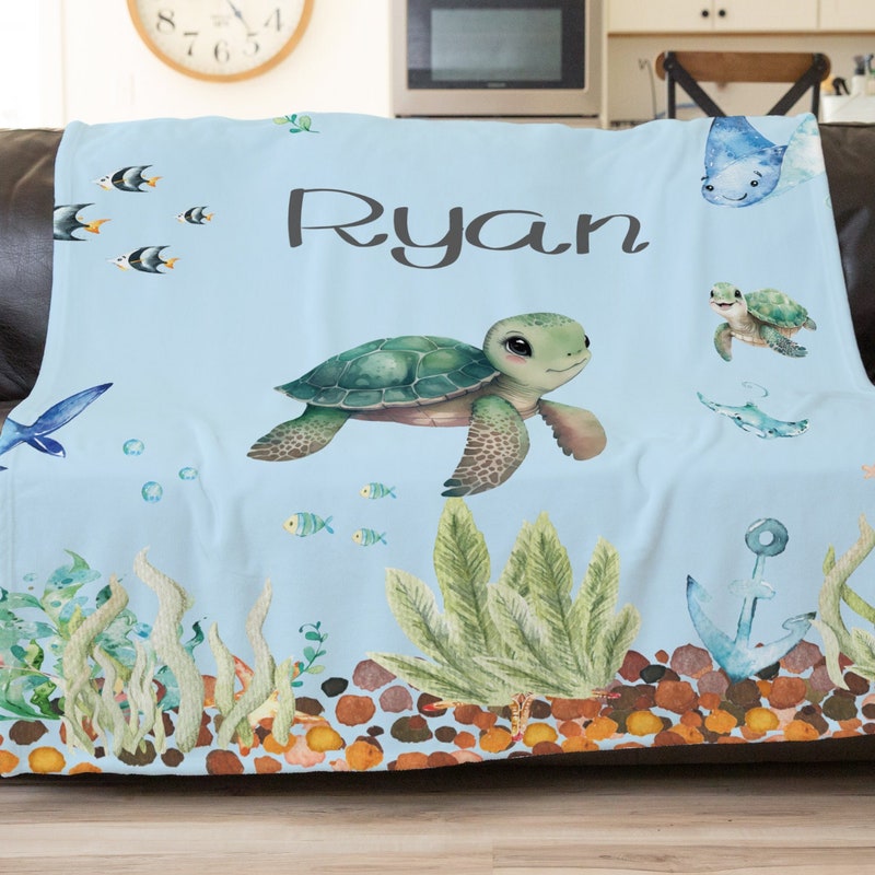 Turtle Baby Blanket - Etsy