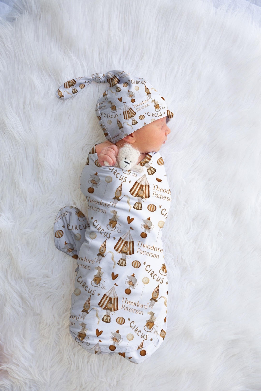 Circus Swaddle, Personalized Newborn Swaddle, Hospital Swaddle ...