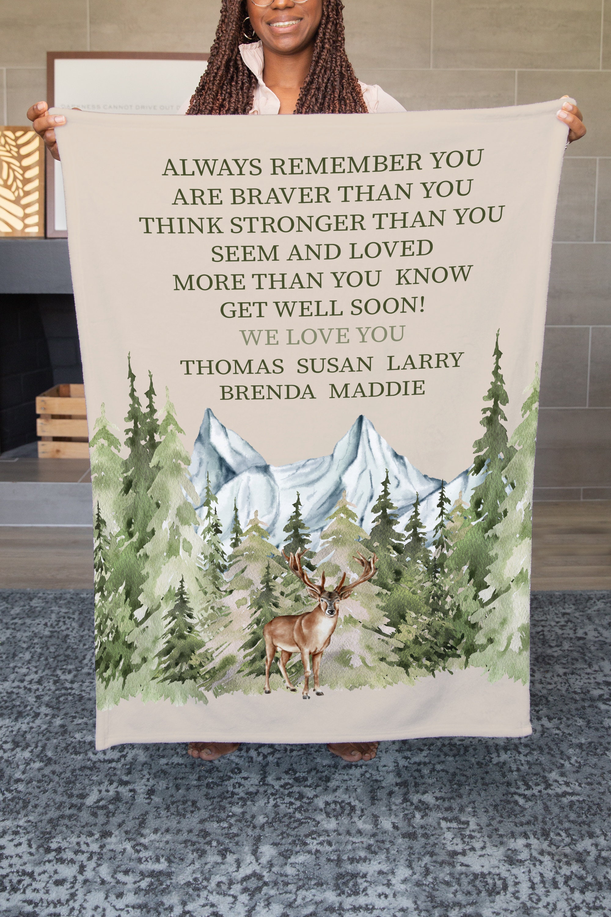 Get Well Soon Blanket Get Well Soon Gift Sick Men Gift - Etsy