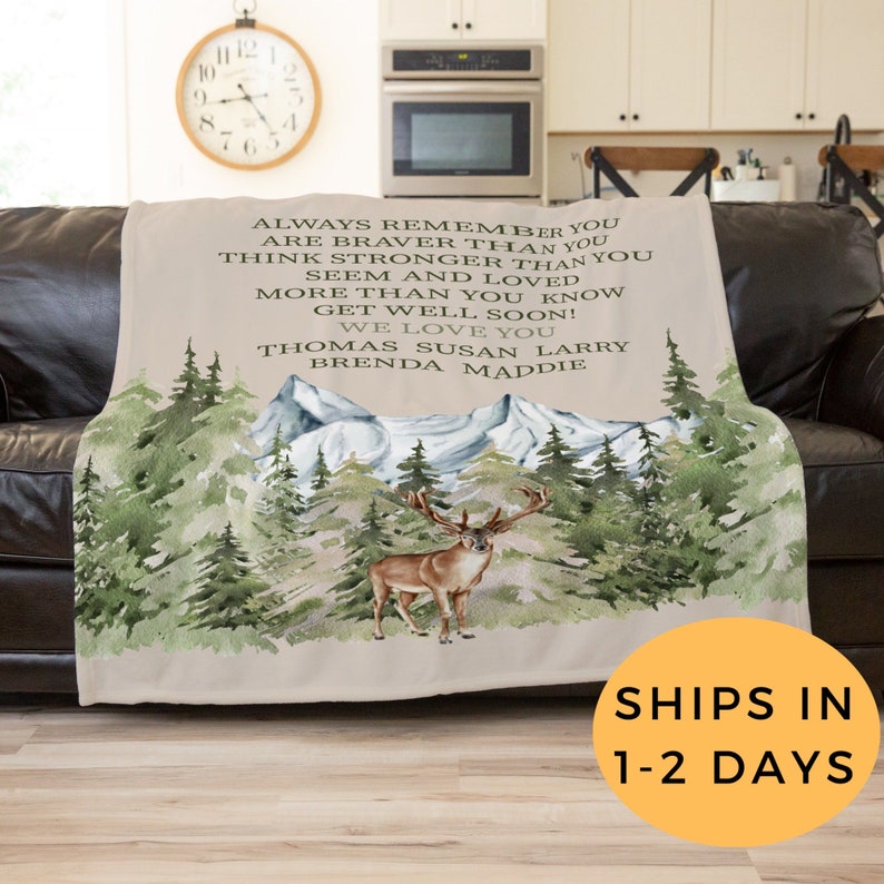 Get Well Soon Blanket Get Well Soon Gift Sick Men Gift - Etsy