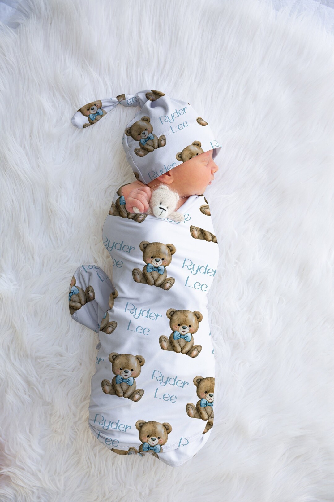 Teddy Bear Swaddle Teddy Bear Theme Baby Shower Baby Boy - Etsy