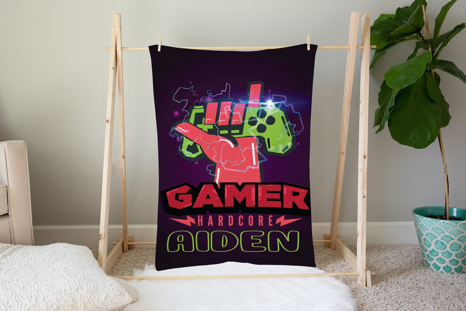 Video Game Blanket Video Game Room Decor Adult Minky - Etsy