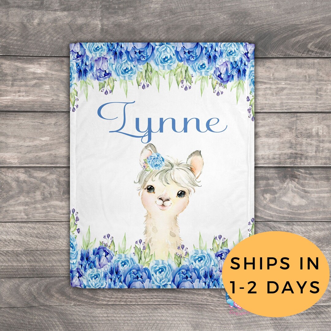 Llama Blanket, Custom Baby Blanket, Llama Gifts, Personalized Baby ...