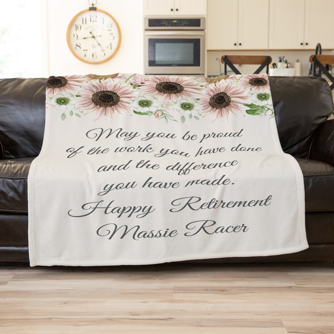 Retirement Blanket, Personalized Retirement Gift, Retirement Gift Idea ...