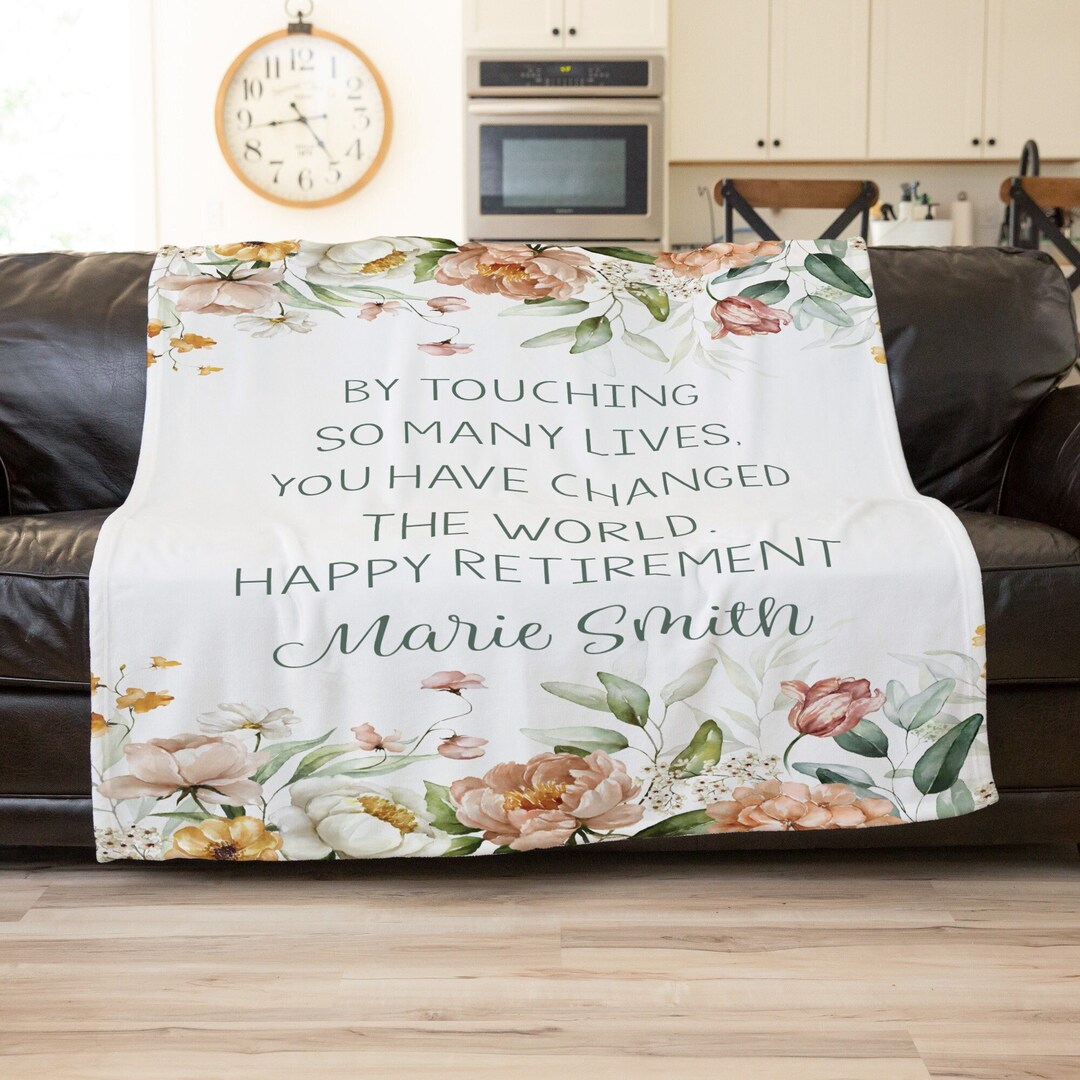 Retirement Blanket, Personalized Retirement Gift for Women, Coworker ...