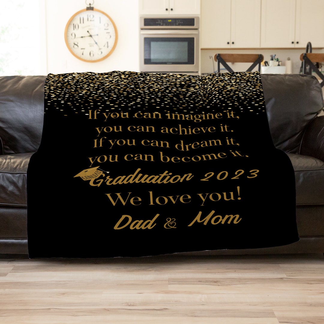 Graduation Blanket, Custom Grad Gift, Highschool Senior Gifts ...