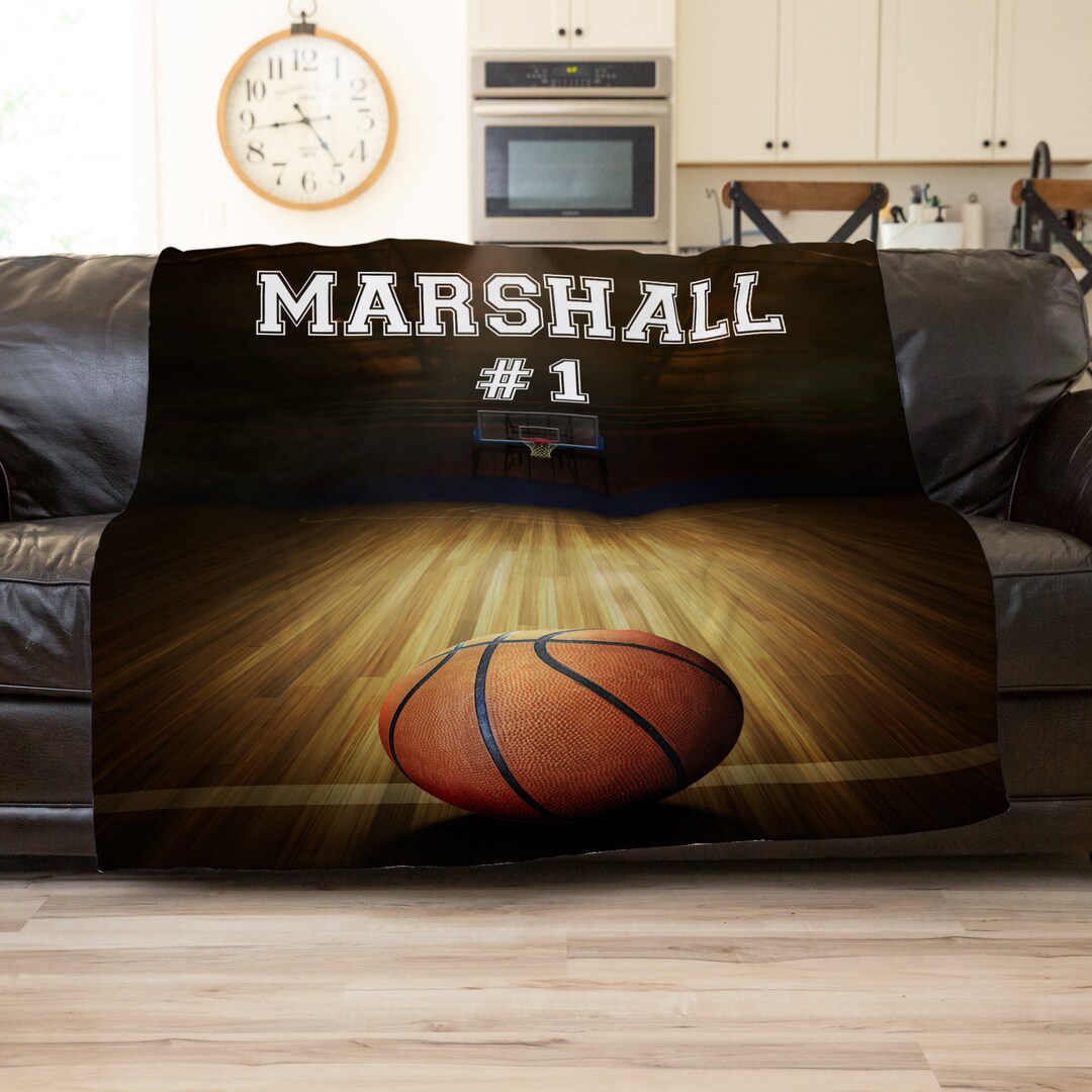 Basketball Blanket, Basketball Room Decor, Basketball Gift, Custom ...