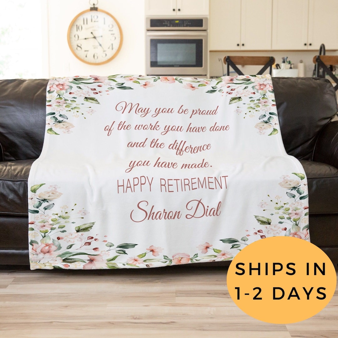 Custom Retirement Blanket Personalized Retirement Gifts for - Etsy