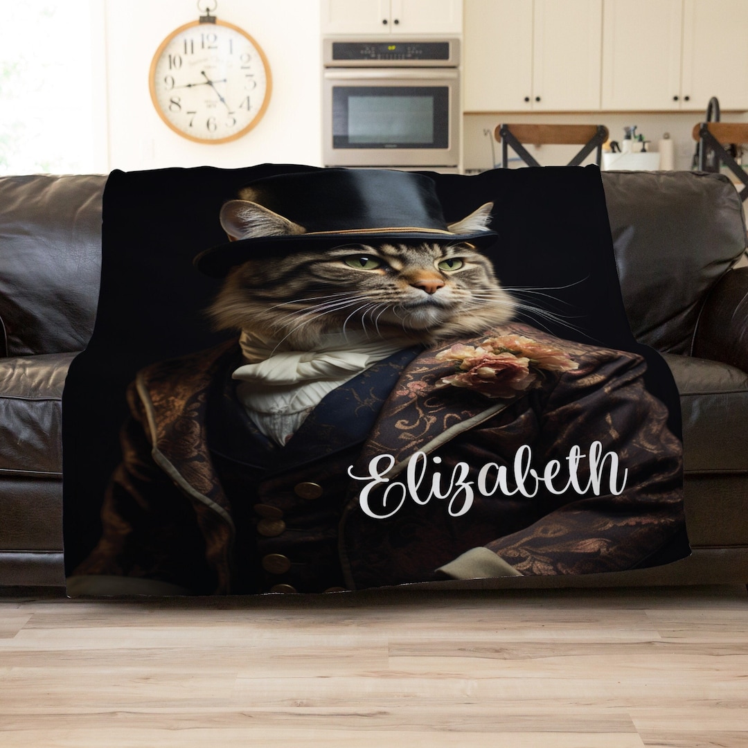 Personalized Cat Blanket, Cat Throw Blanket, Cat Christmas Gift, Gift ...