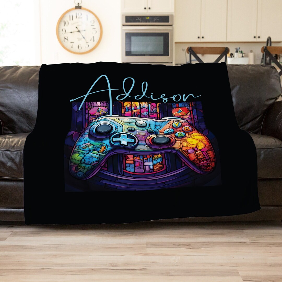 Gamer Blanket, Gaming Room Decor, Gaming Blanket, Cute Gaming ...