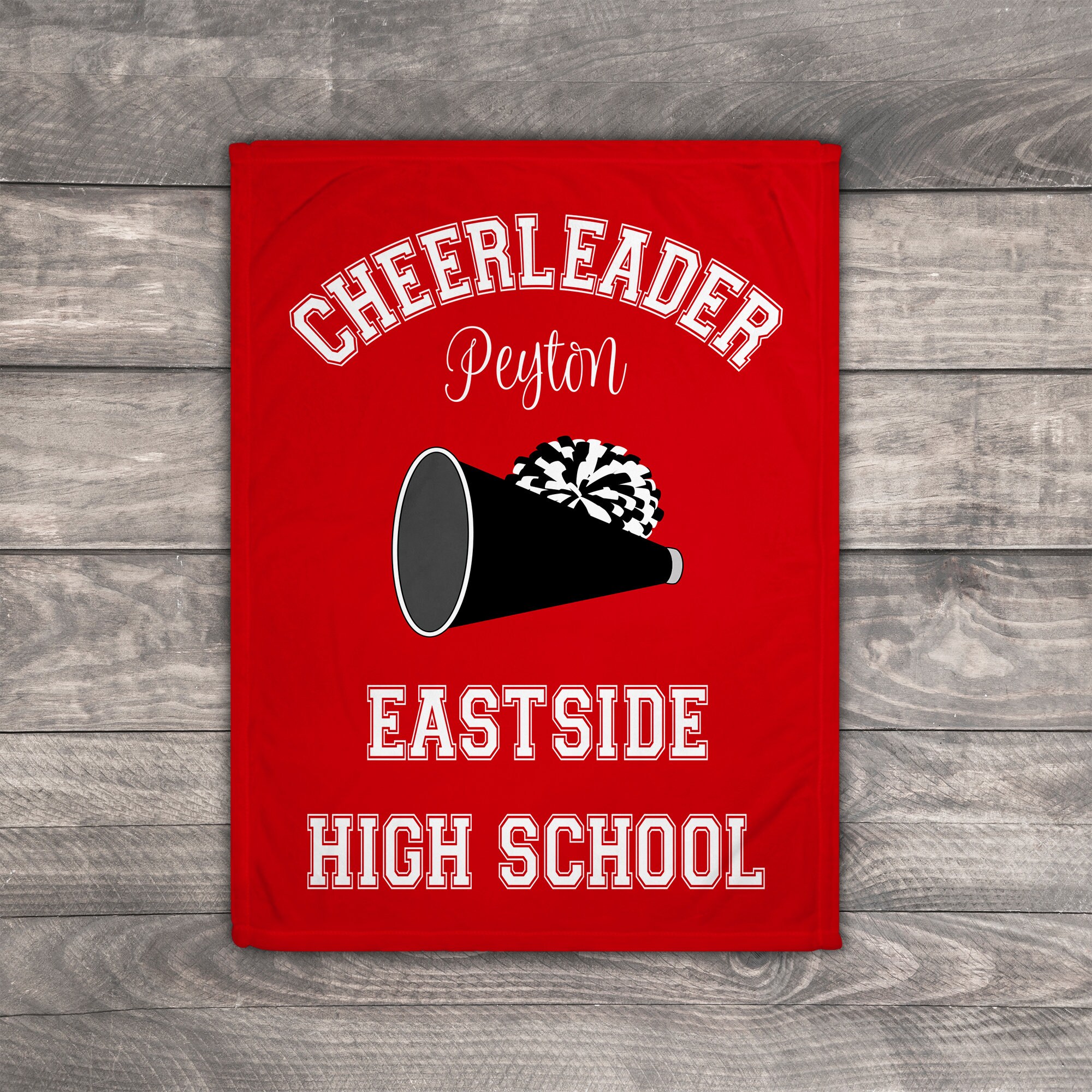 Cheer Blanket Cheer Megaphone Throw Blanket Cheer Coach - Etsy
