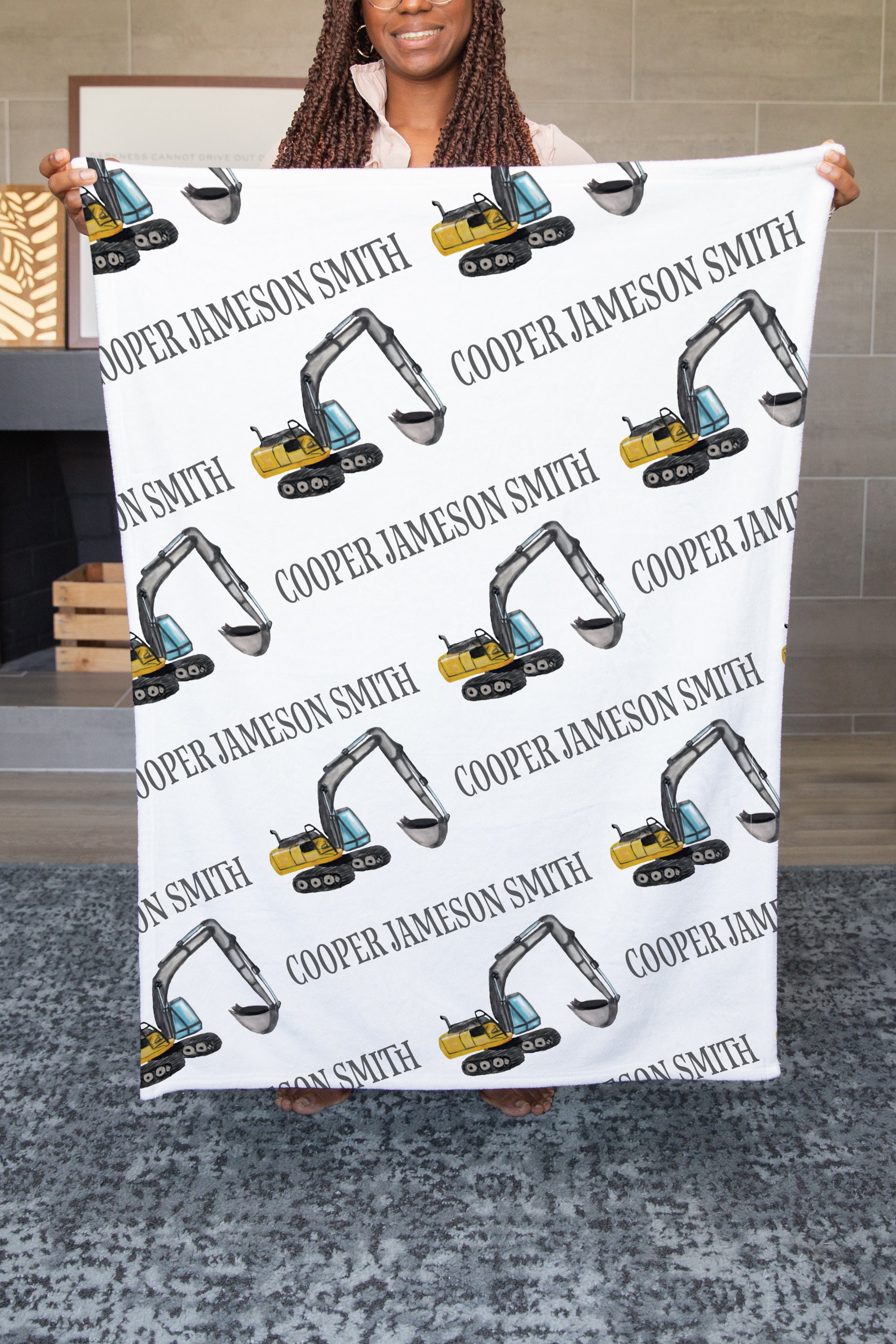 Excavator Blanket Building & Construction Custom Swaddle - Etsy