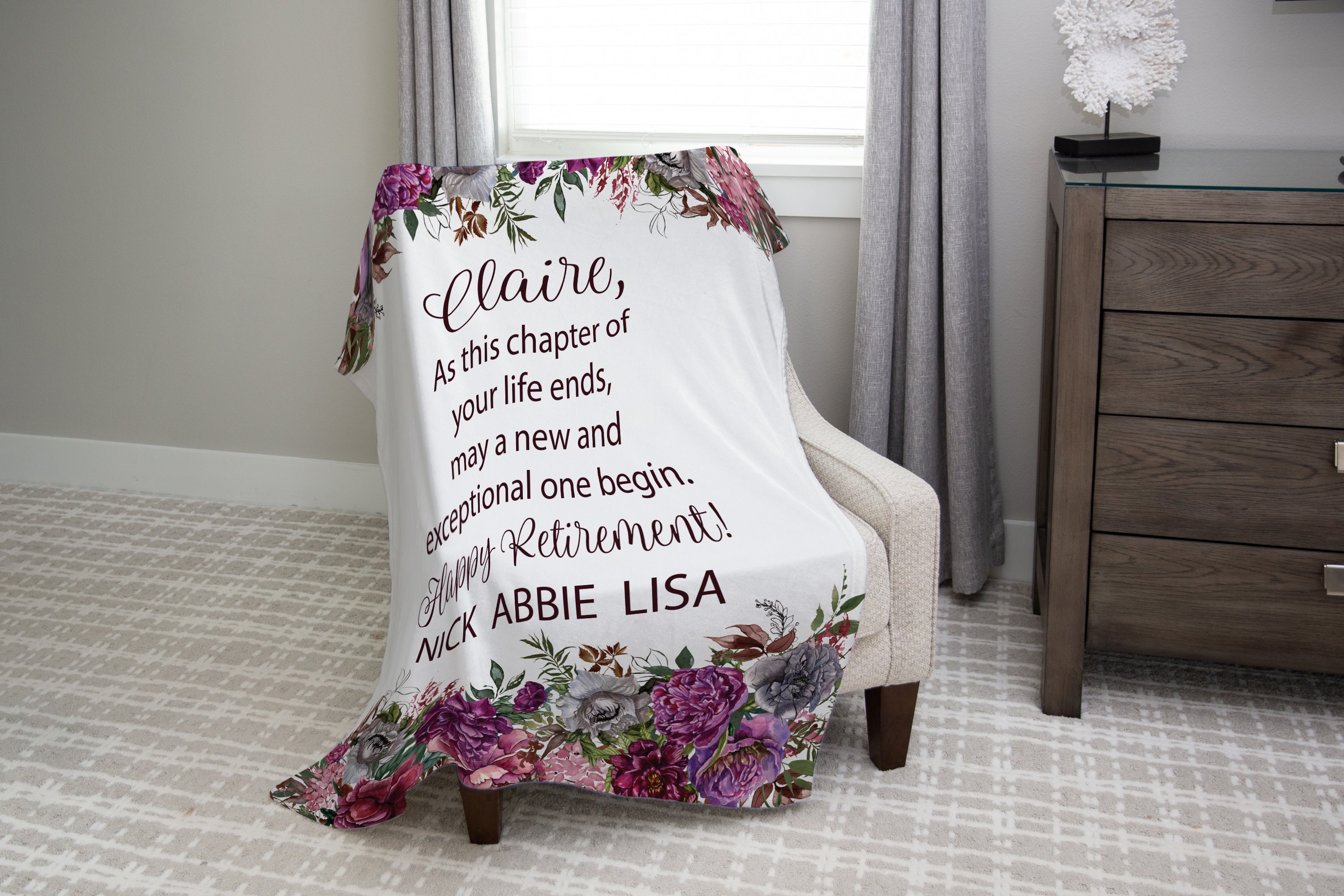 Retirement Blanket Retirement Display Retirement Gifts for - Etsy