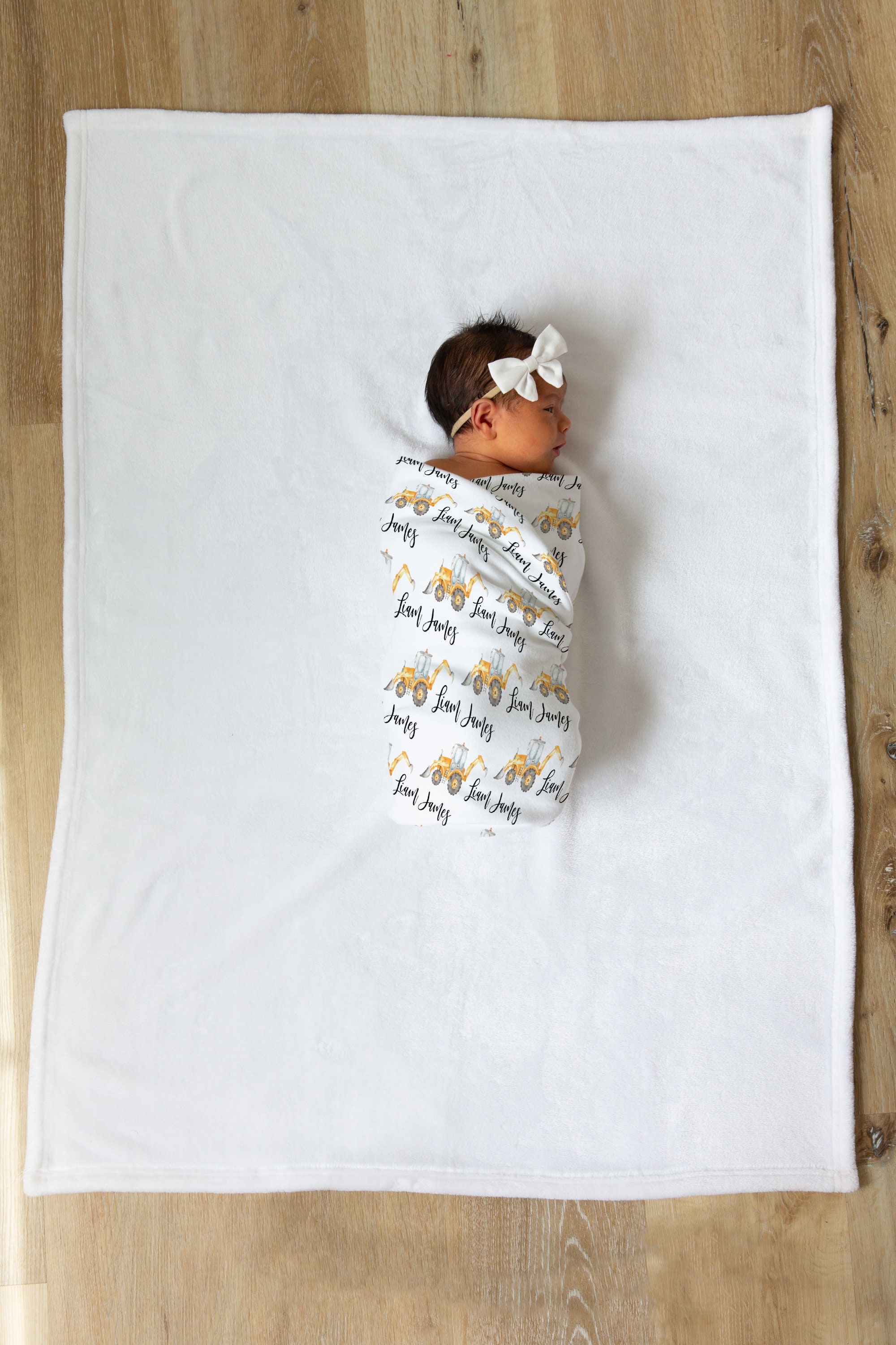 Excavator Blanket, Building & Construction, Custom Swaddle Blanket ...