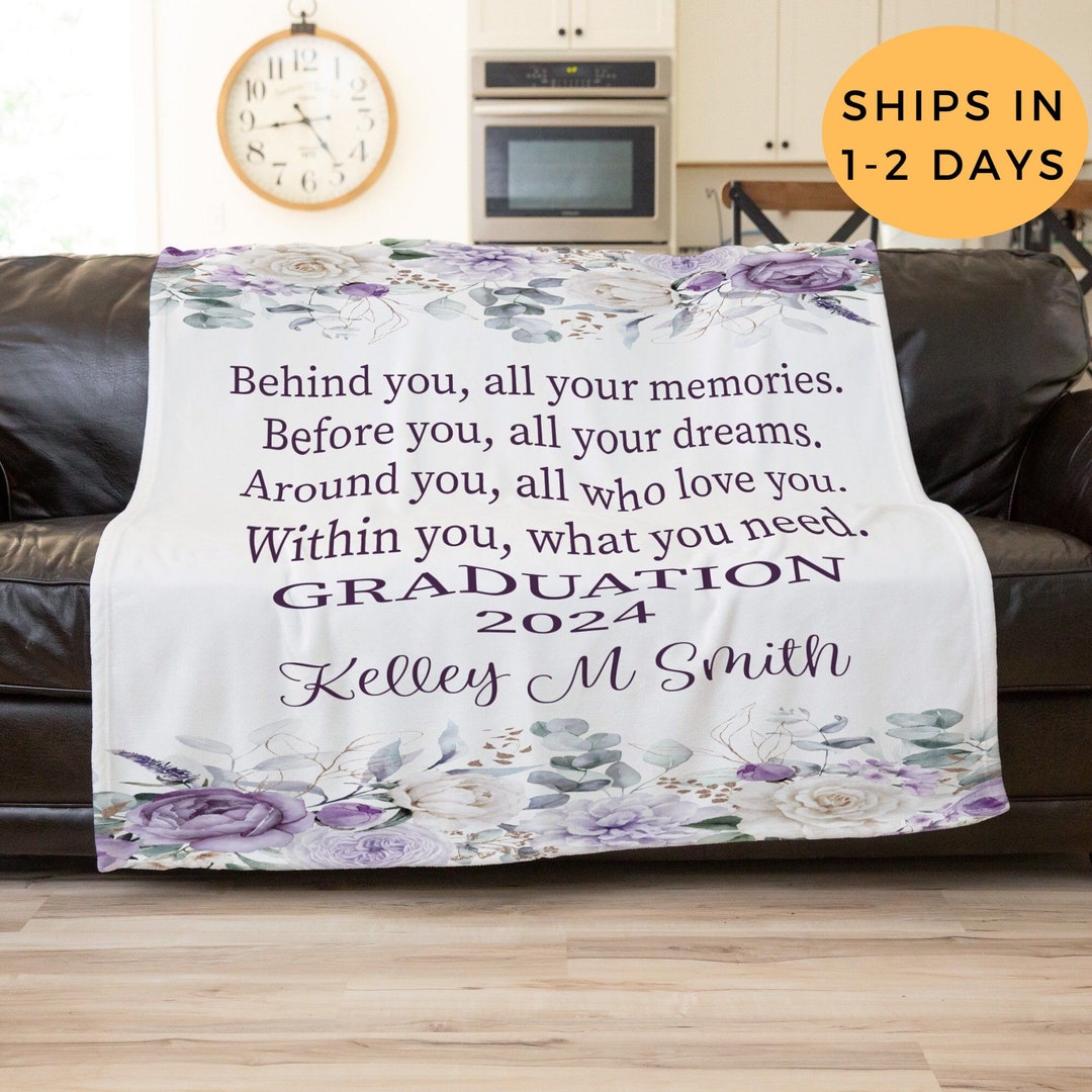 Graduation Blanket, Daughter Graduation, Personalized Senior Gift ...