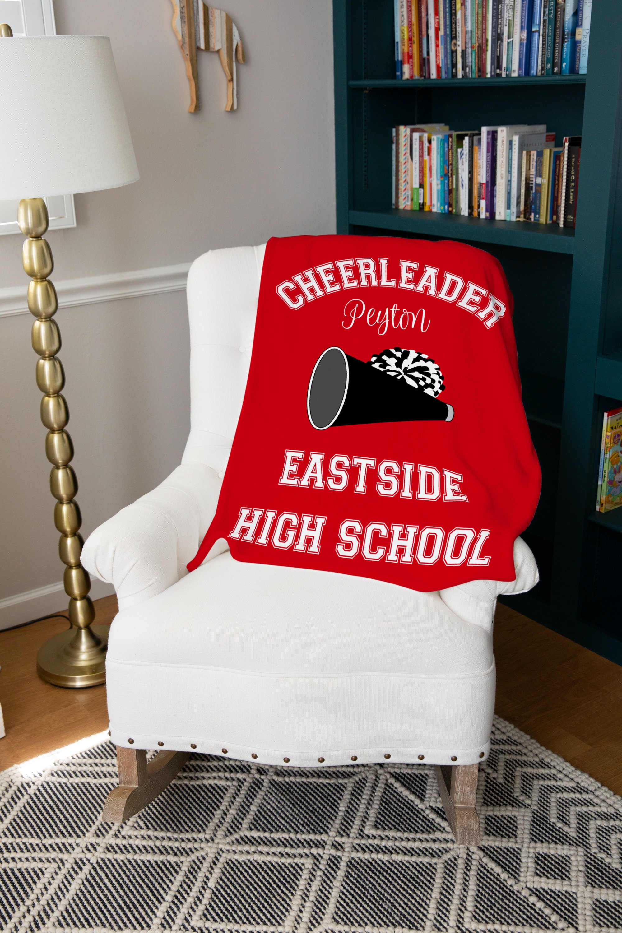 Cheer Blanket Cheer Megaphone Throw Blanket Cheer Coach - Etsy