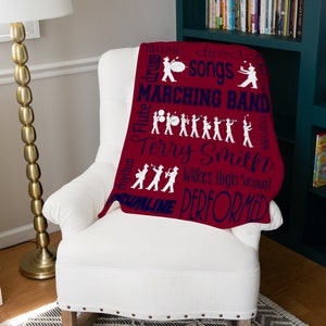 Marching Band Blanket, Marching Band Gifts, High School Graduation Gift ...