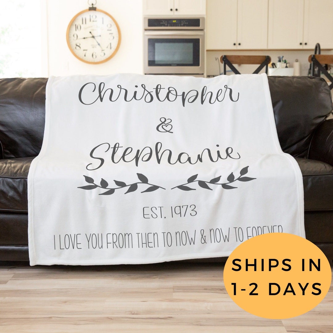 Personalized Wedding Blanket, Custom Blanket Wedding, Anniversary ...
