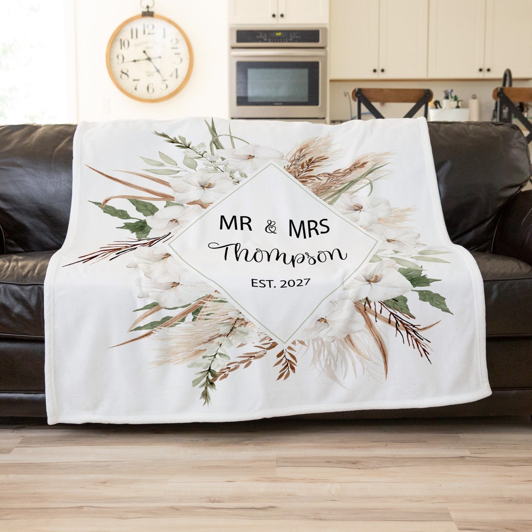 Personalized Wedding Blanket, Custom Blanket Wedding, Anniversary ...