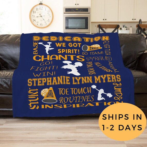 Cheer Blanket Cheerleading Personalized Blanket for Adults | Etsy