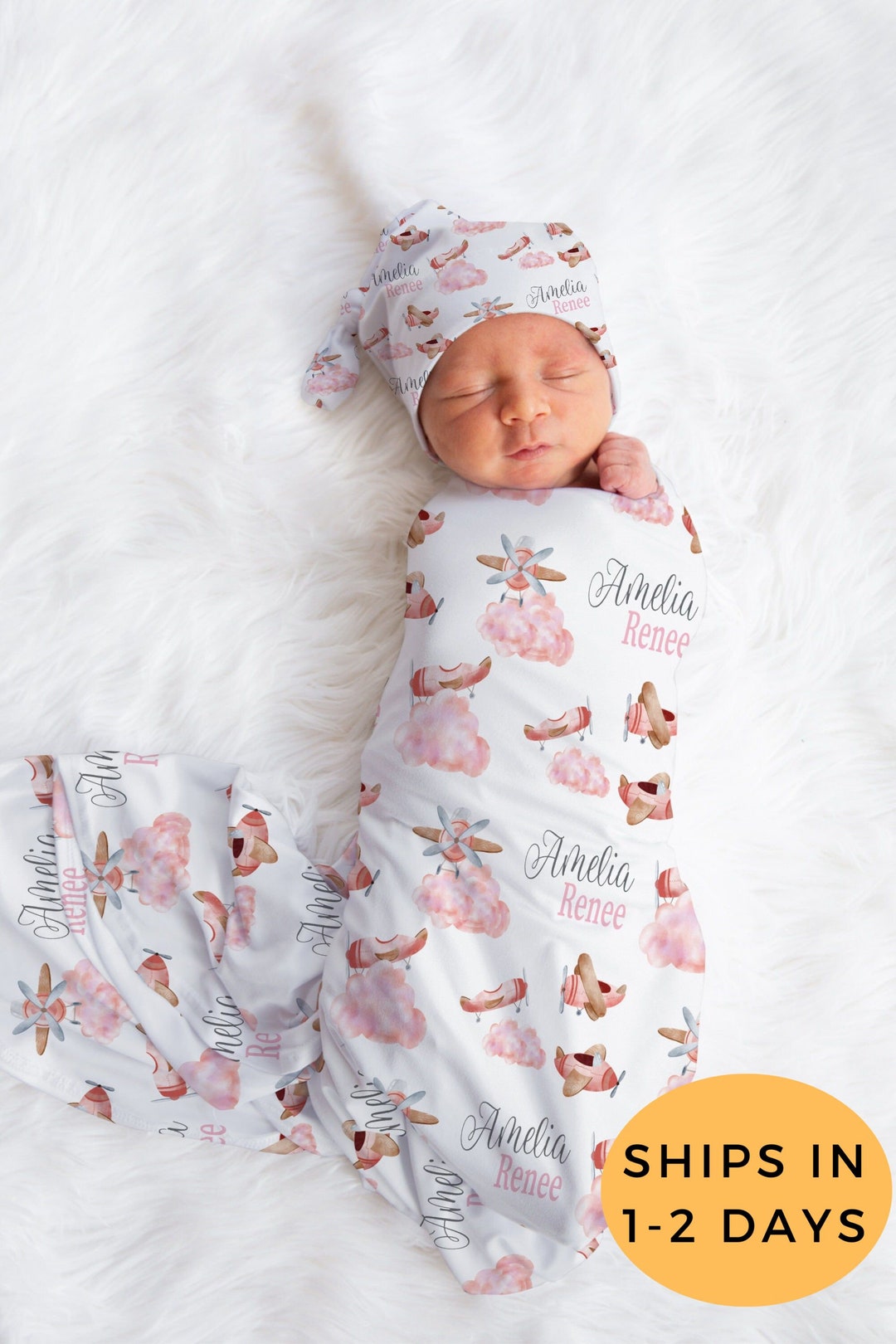 Swaddle Baby Girl Swaddle Personalized Swaddle Blanket Girl - Etsy