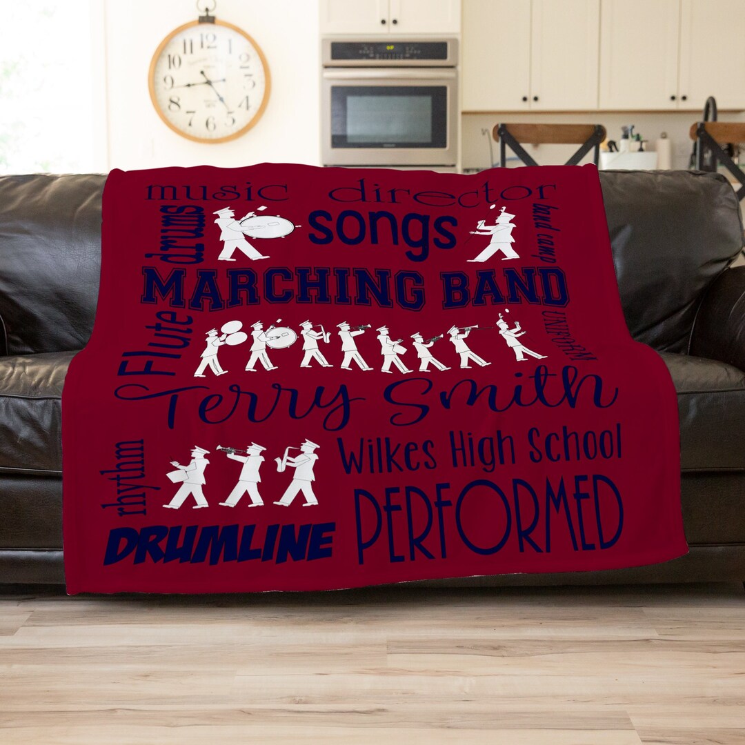 Marching Band Blanket, Marching Band Gifts, High School Graduation Gift ...
