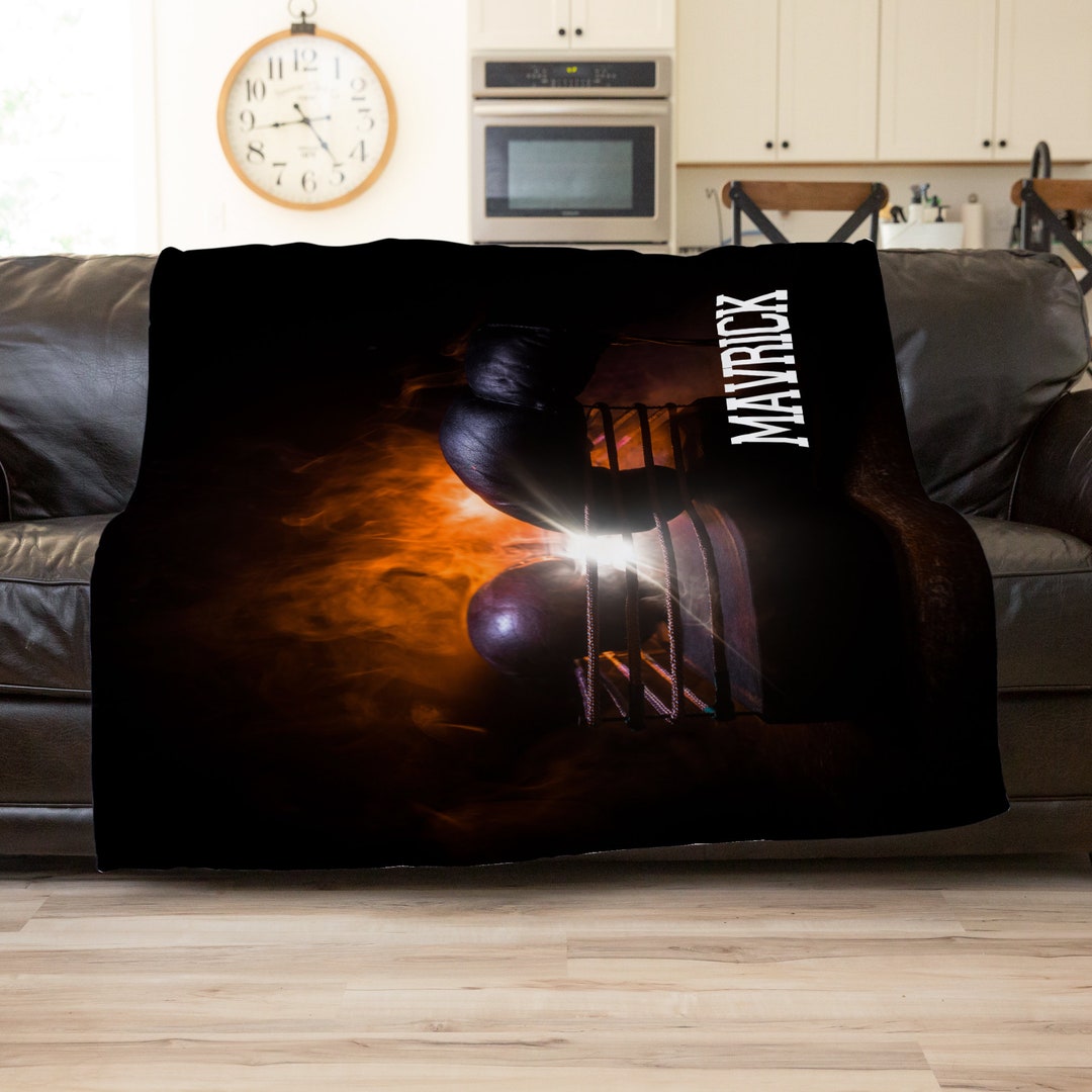 Boxing Blanket, Boxing Coach Gift, Boxing Gifts for Men, Mancave Decor ...