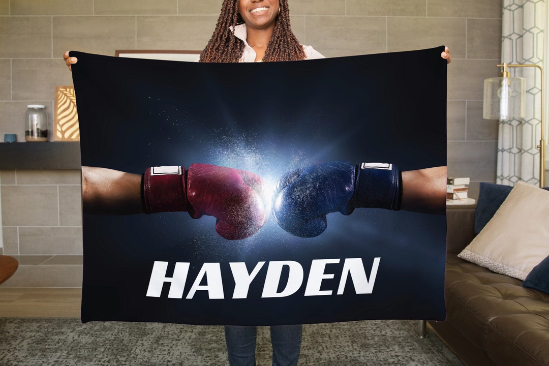 Boxer Blanket, Boxing Gloves Blanket, Boxing Party Decorations, Man ...