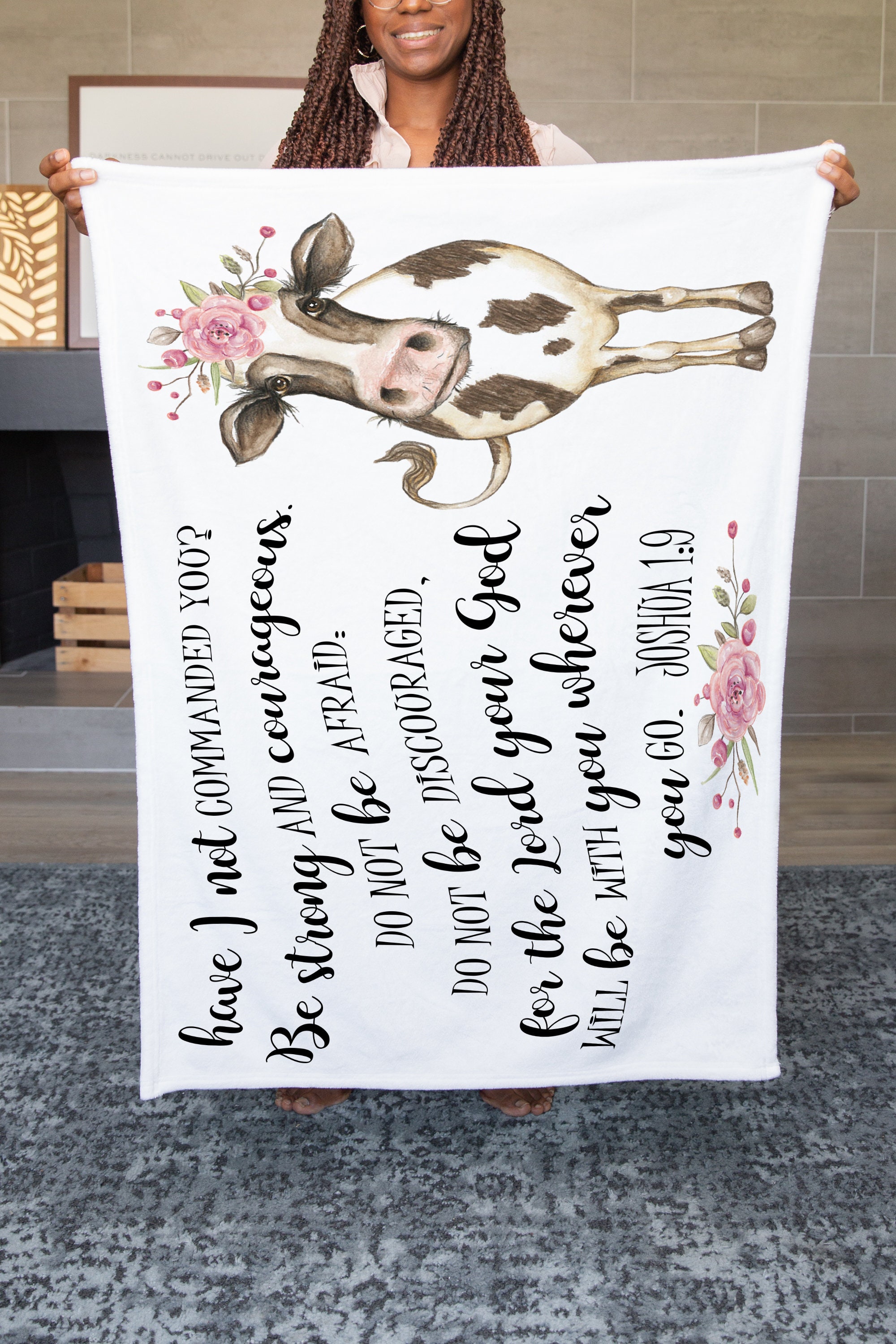 Bible Verse Baby Blanket Baptism Gift Farm Blanket New | Etsy