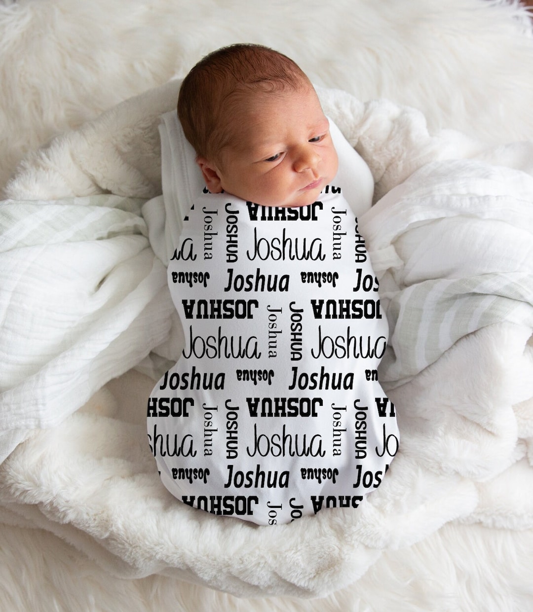 Personalized Baby Name Swaddle Blanket, Custom Jersey Knit - Etsy