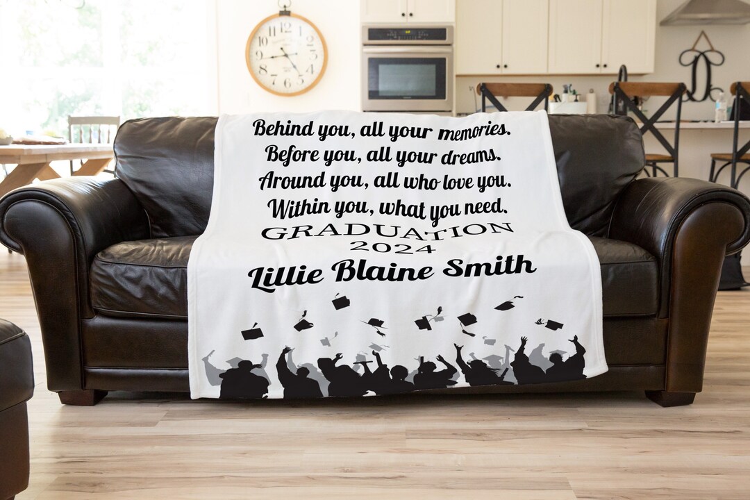 Personalized Graduation Blanket, High School Graduation Gift ...