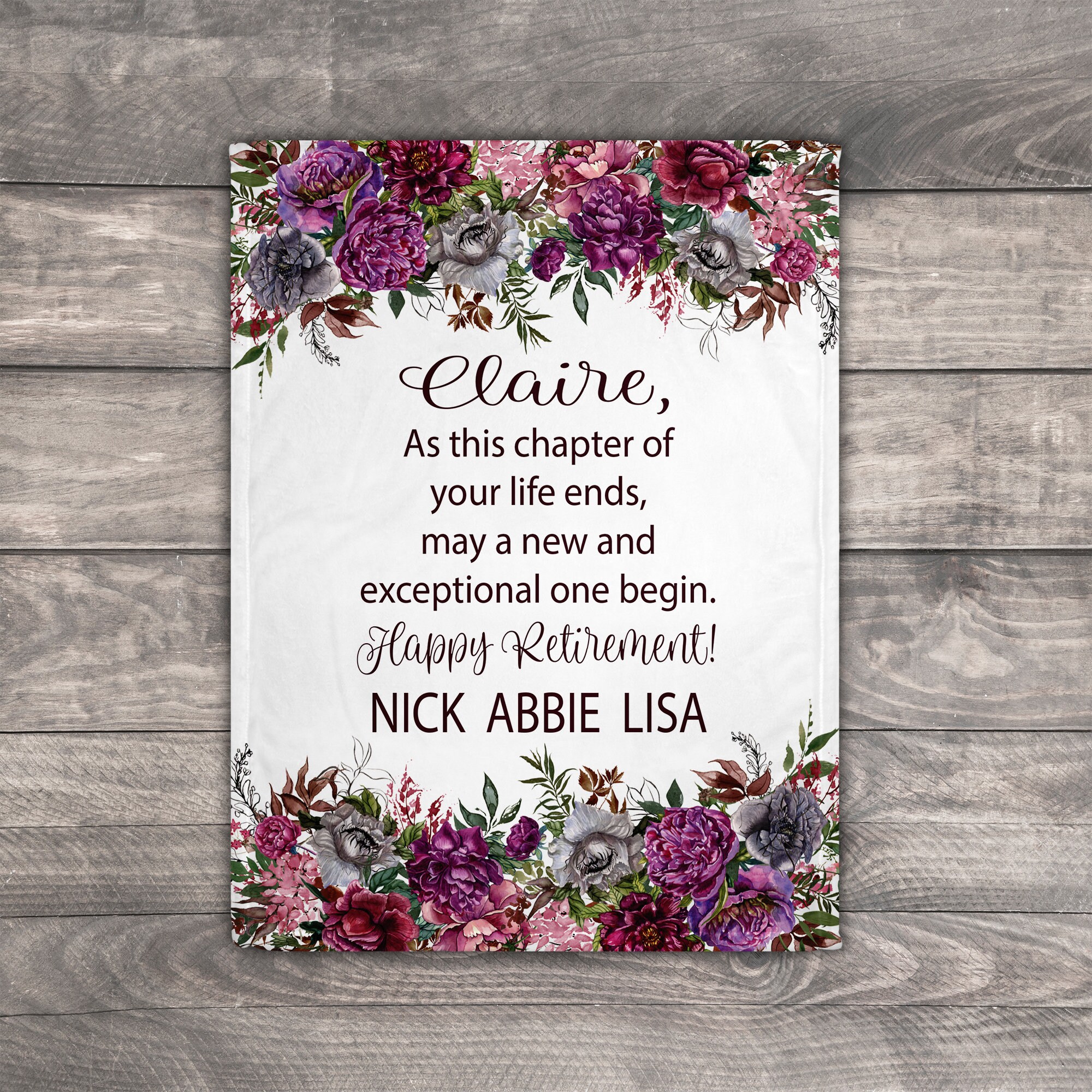 Retirement Blanket Retirement Display Retirement Gifts for - Etsy