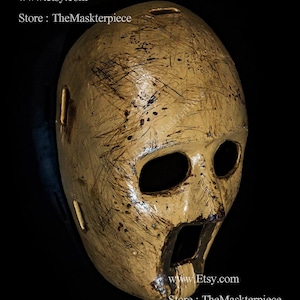 Jacques Plante Ice Hockey Mask Goalie Helmet 1:1 Scale Home Decor ...