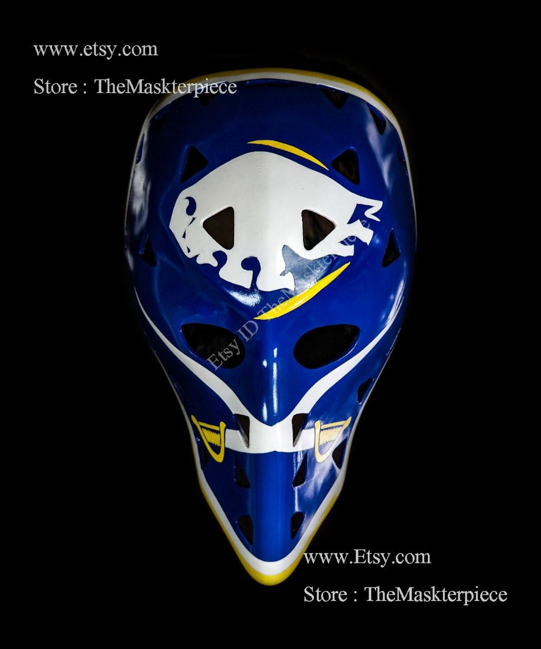 Buffalo Gerry Desjard Ice Hockey Mask Goalie Helmet 1:1 Scale Wearable ...