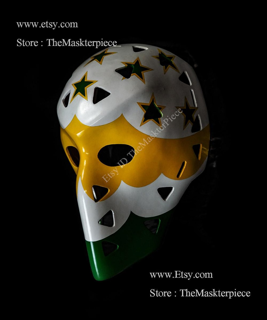 Gary Smith Ice Hockey Mask Goalie Helmet 1:1 Scale Home Decor Vintage ...