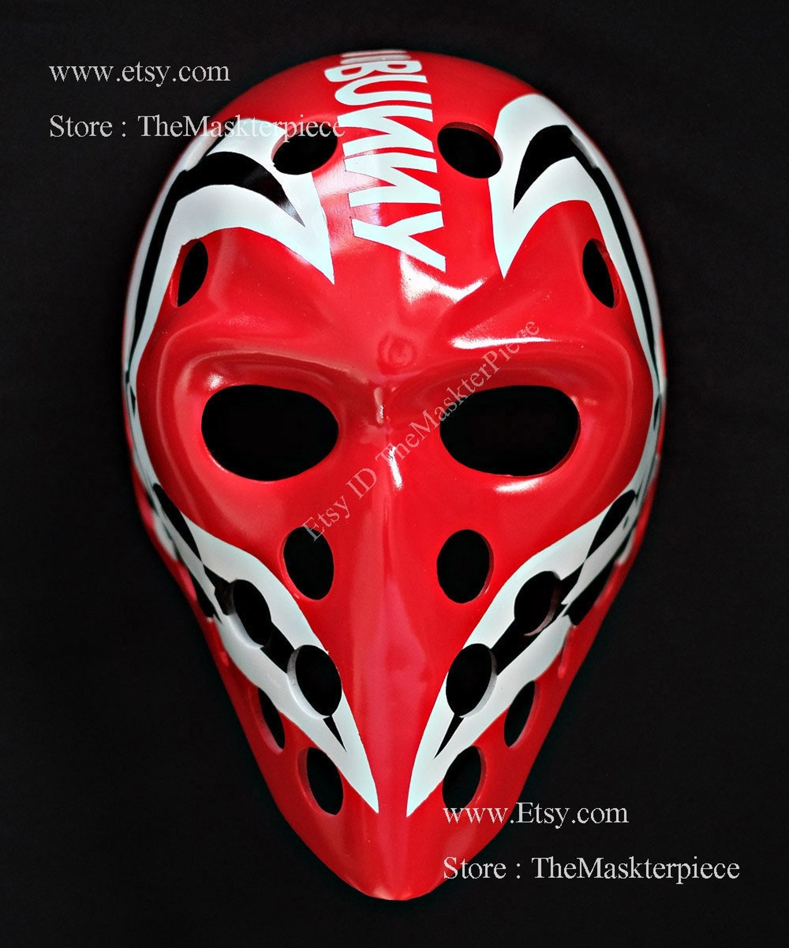 Michel Larocque Bunny Ice Hockey Mask Goalie Helmet 1:1 Scale Wearable ...