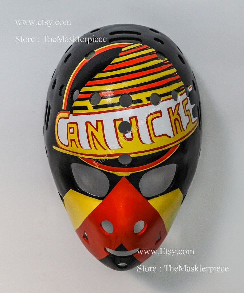 John Garrett Ice Hockey Mask Goalie Helmet 1:1 Scale Home Decor Vintage ...