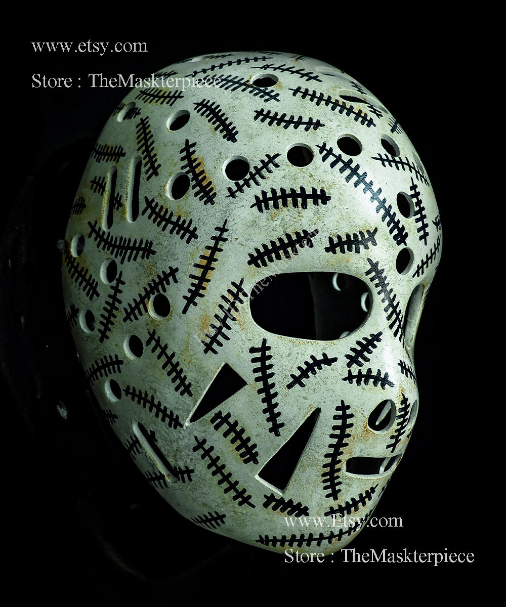 Gerry Cheevers Ice Hockey Mask Goalie Helmet 1:1 Scale Wearable Home ...