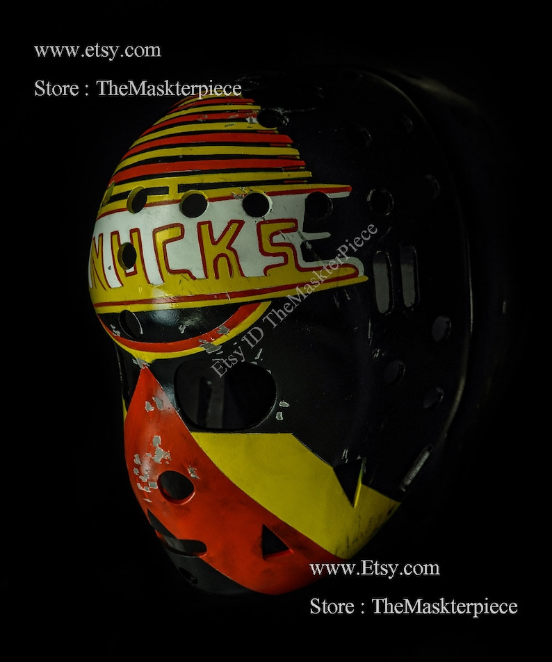 John Garrett Ice Hockey Mask Goalie Helmet 1:1 Scale Home Decor Vintage ...