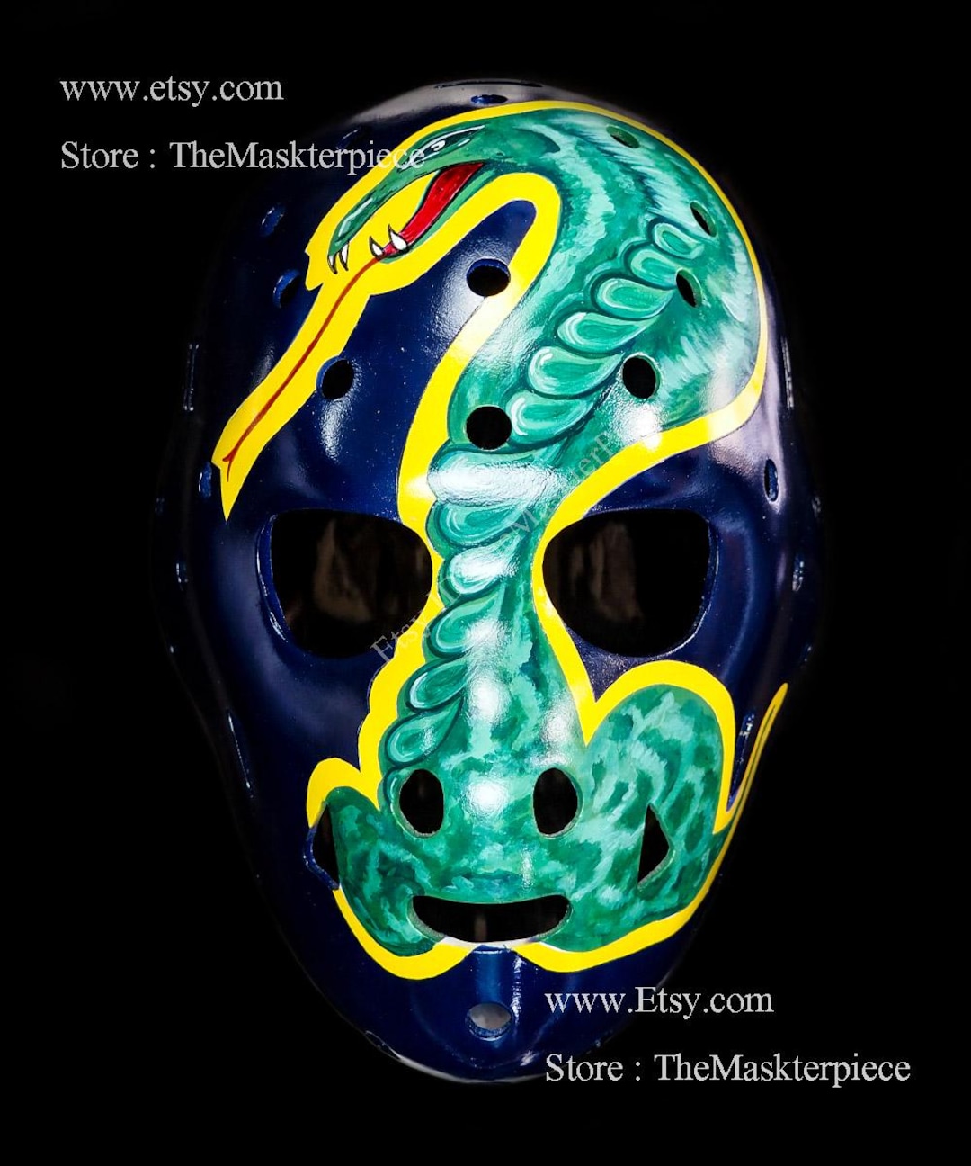 Gary Simmons Cobra Ice Hockey Mask Goalie Helmet 1:1 Scale Home Decor ...