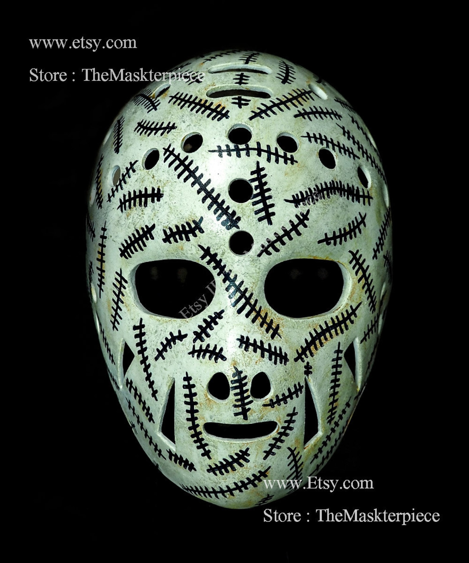 Gerry Cheevers Ice Hockey Mask Goalie Helmet 1:1 Scale Wearable Home ...